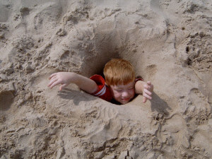 A Giggler's Life: Sinking Sand, Helping Hand!