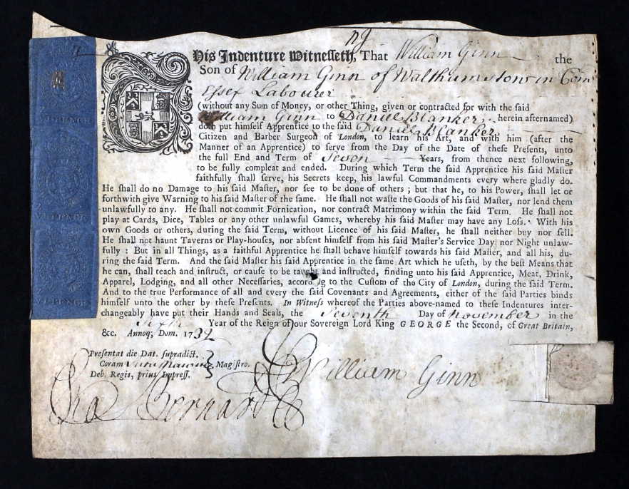 Ginn family of Hertfordshire: William Ginn, Periwig Maker of London d. 1783