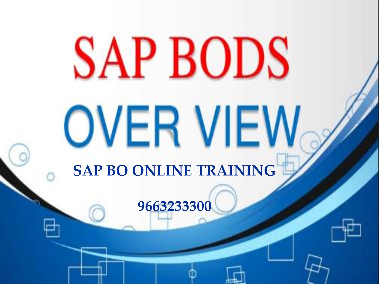 SAP BODS online Training