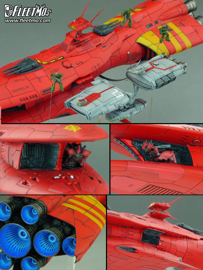 GUNDAM GUY: 1/1700 Fleetmo Scratchbuild Series U.C. 0080 Zeon Fleet ...