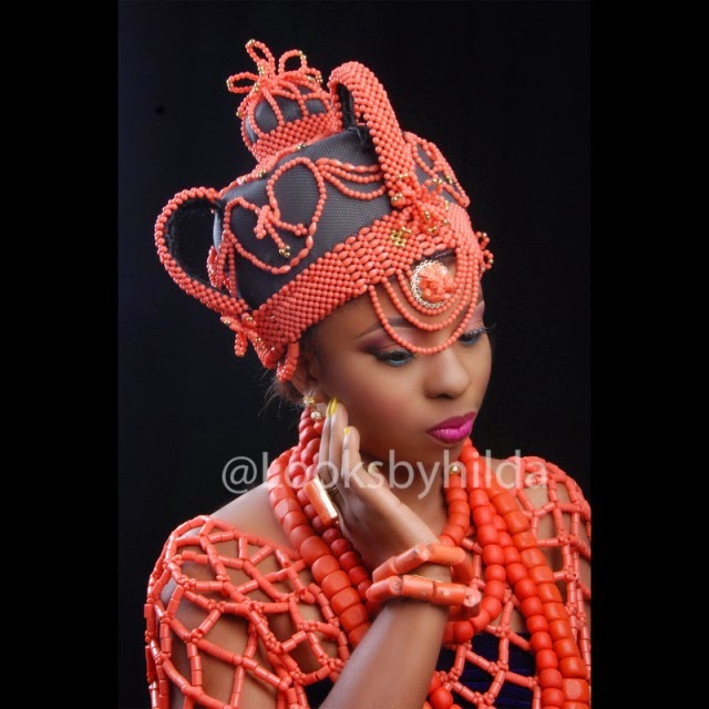 M.A.C.K BEAUTY AND FASHION: The stunning Edo traditional bridal look.