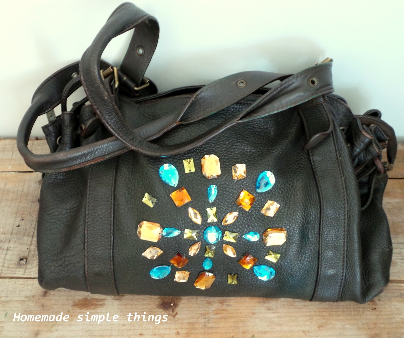 Homemade simple things: Sac à main avec des strass (Handbag with ...