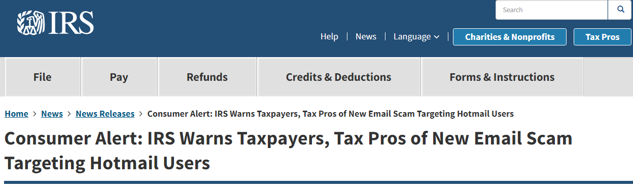 Rhode Island Division of Taxation: New email scam targets Hotmail Rhode Island Division of Taxation: New email scam targets Hotmail