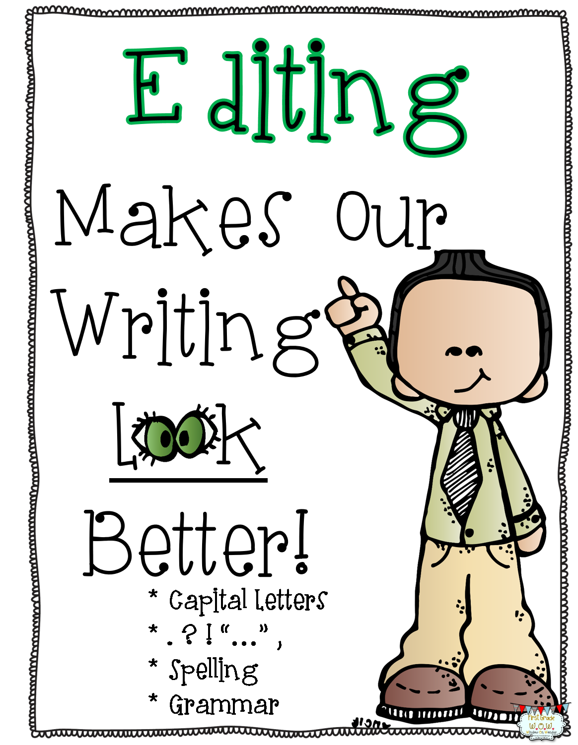 First Grade Wow: Revising and Editing! Another Redo!