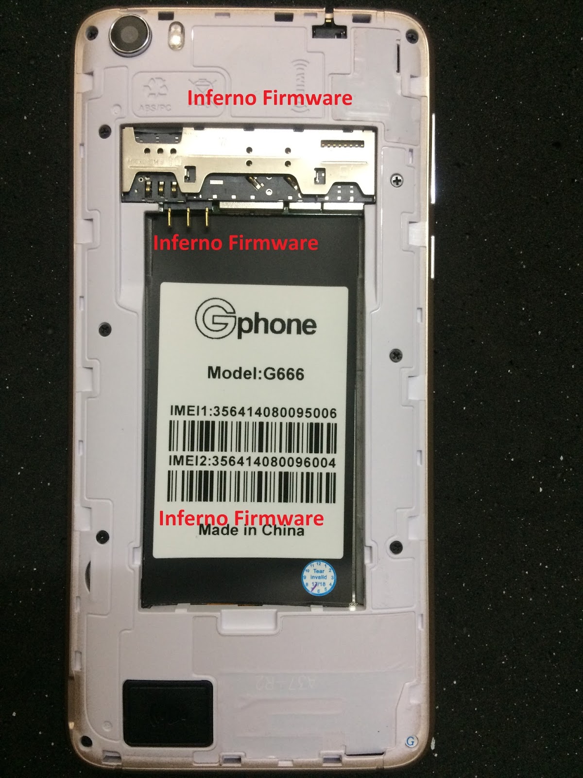 Inferno Firmware: Gphone G666 MT6572 imei repair file