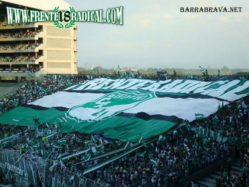 deporcali-deportivocali: IMAGENES BARRA FRENTE RADICAL VERDIBLANCO