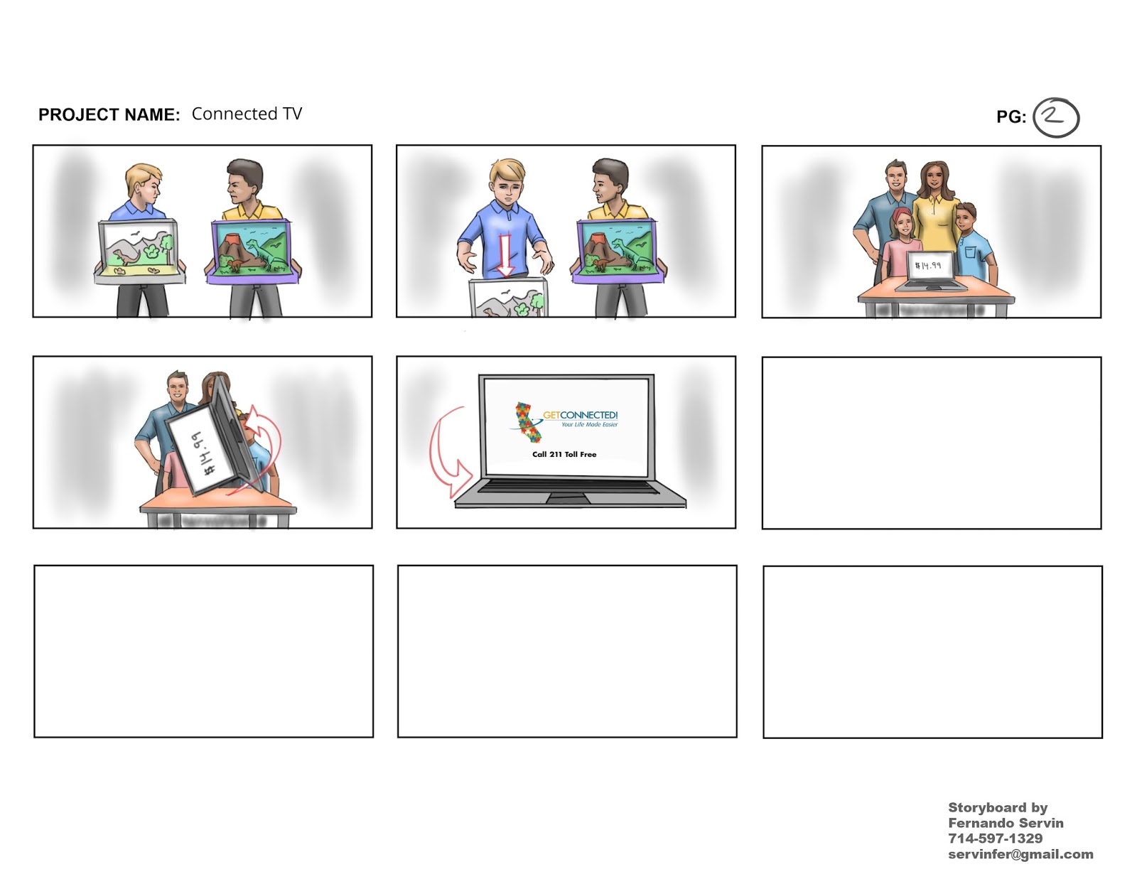 Fernando Servin Storyboard Portfolio: Color Storyboards