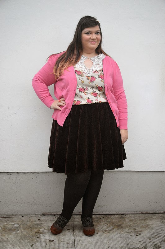 Outfit: gonna handmade, marrone e rosa | Plus... Kawaii! - curvy e plus ...