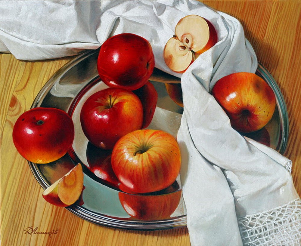 Imágenes Arte Pinturas: Frutas Rojas en Pinturas al Oleo de Dmitri Annenkov