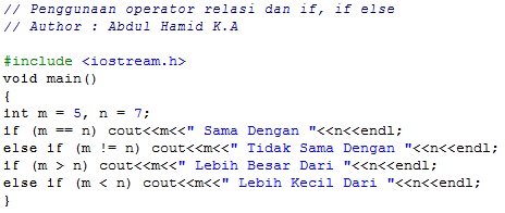 Belajar Pemrograman dengan Bahasa C++: Operator pada Bahasa C/C++ Bagian 2