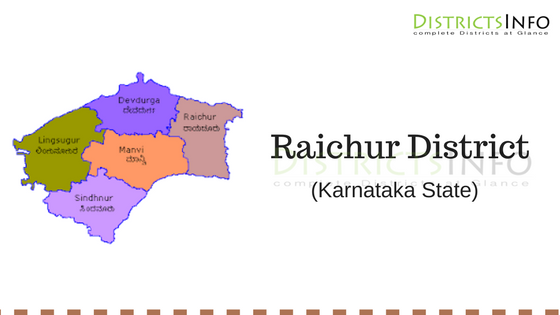 Raichur District with Talukas in Karnataka state