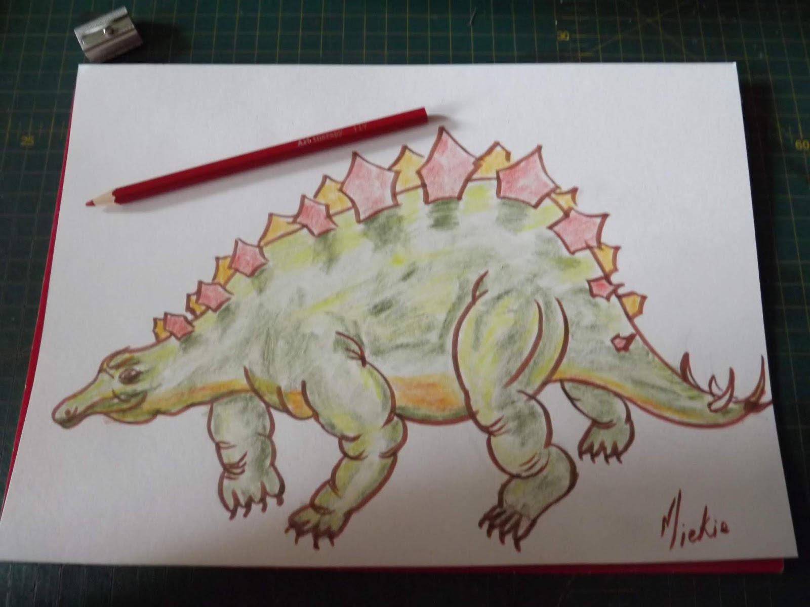 A Pretty Talent Blog: How to draw: A Stegosaurus