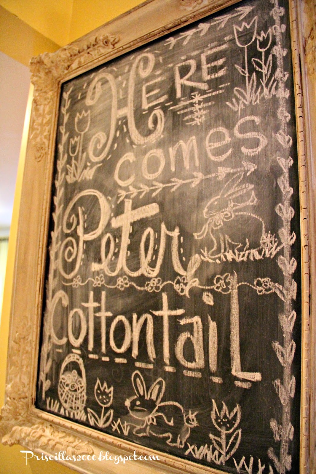 Priscillas: Peter Cottontail Chalkboard
