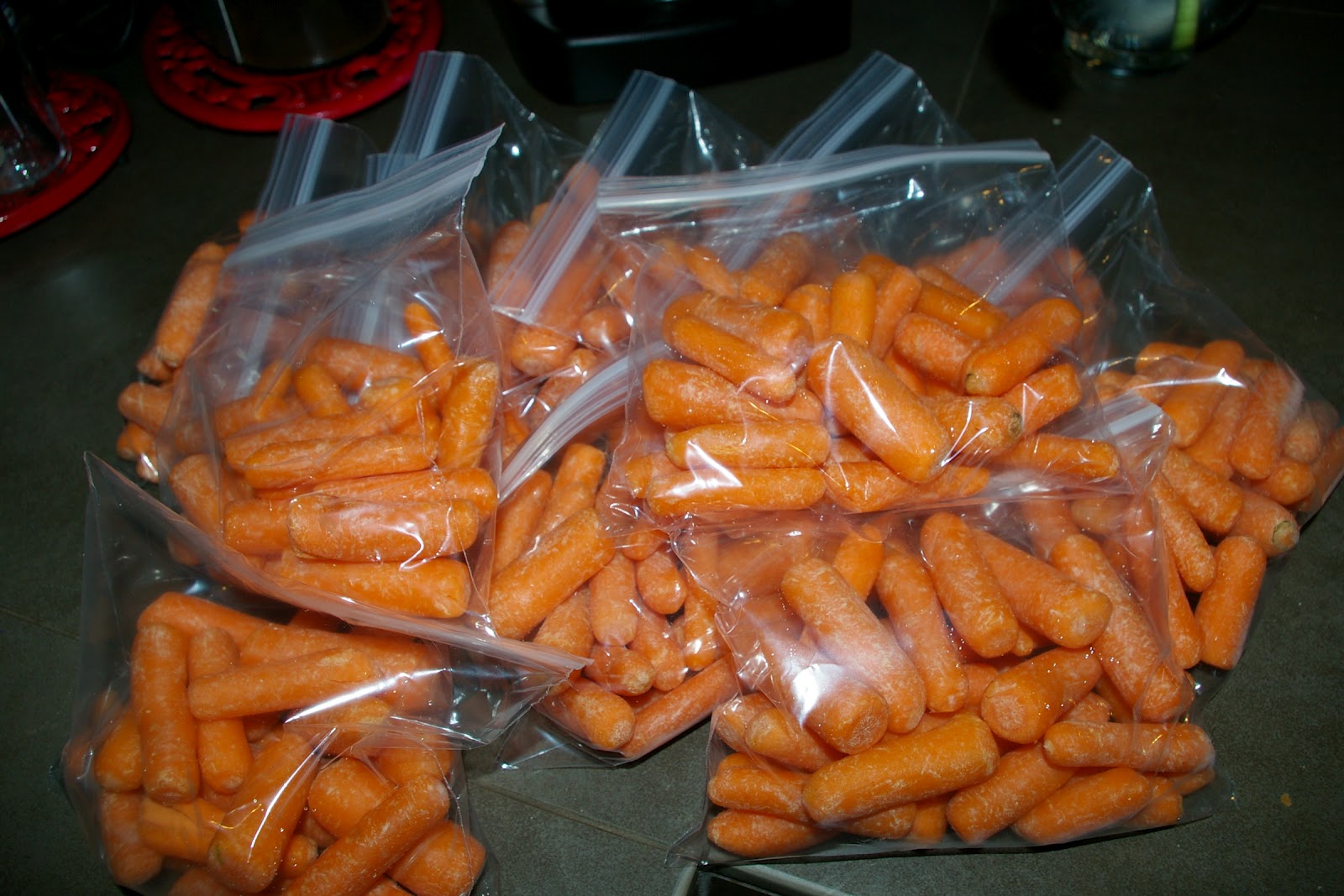 17 Days to Thin: bags and bags of baby carrots