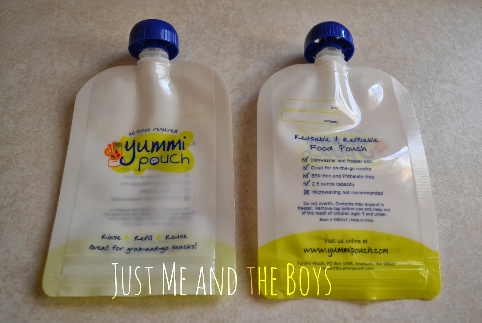 Just Me and the Boys: Yummi Pouch -Reusable Food Pouch- Review