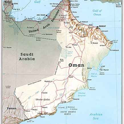 Mapa Mundi: Mapa de Omã