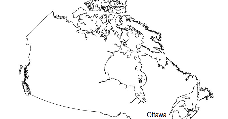 Blog de Geografia: Mapa do Canadá para Imprimir e Colorir