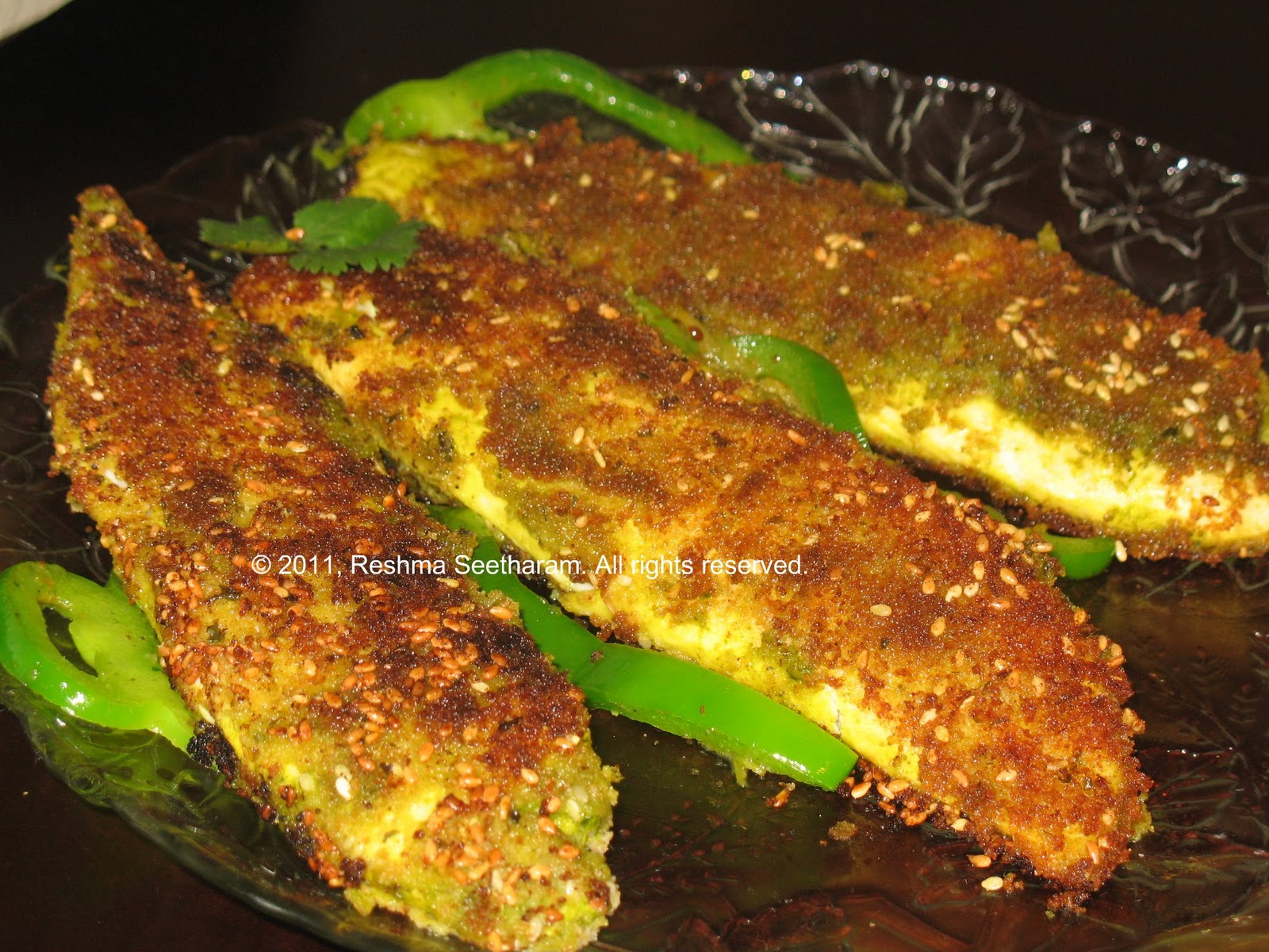 Cilantro chili breaded fish