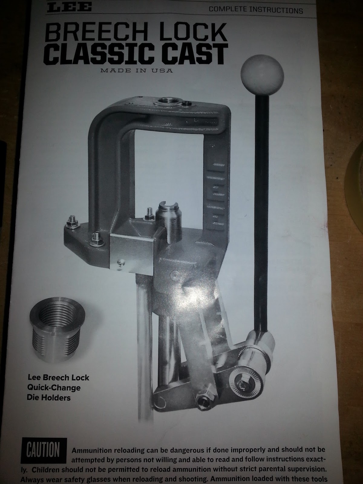 Reloader's Corner: Loading With A Lee Breech Lock Classic Cast Press ...