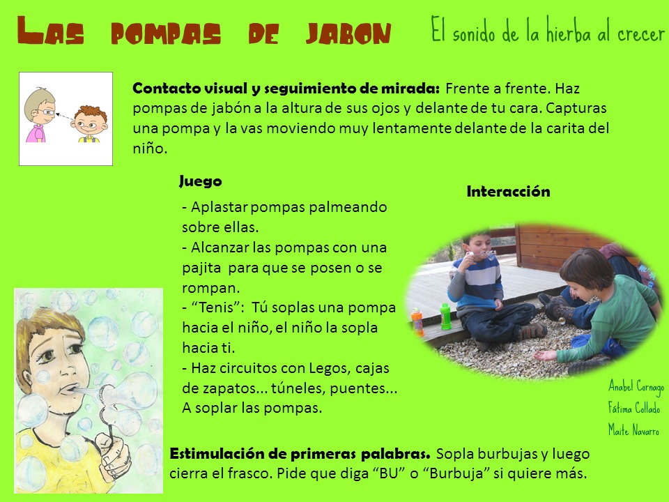 Vídeo: interacción con pompas de jabón - El Sonido de la hierba al crecer