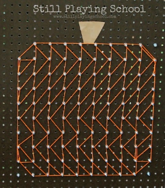 Jack-O-Lantern Geoboard | Still Playing School