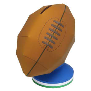 Rugby Ball Money Box Papercraft | Papercraft Paradise | PaperCrafts ...