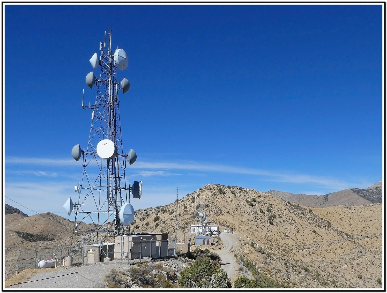 Ken's Photo Gallery: Microwave Towers on Lower Potosi Mountain