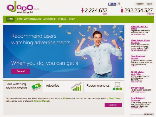 Gana con Ojooo: Página confiable con un pago mínimo de 2 dolares