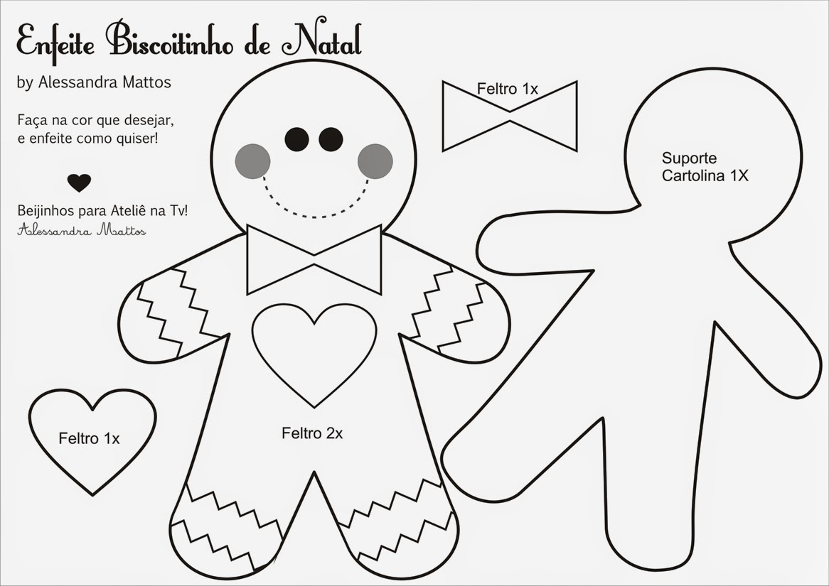 Santa Clara Artesanato: Molde de boneco doce Gingerbread