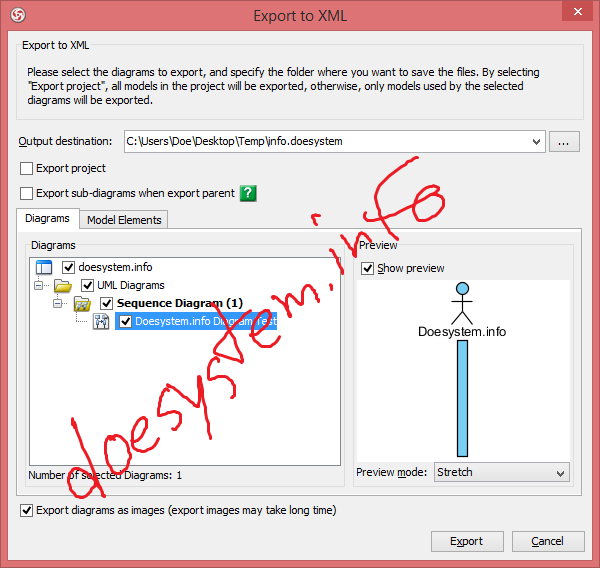 Doesystem: การ copy sequence diagram ในโปรแกรม Visual Paradigm