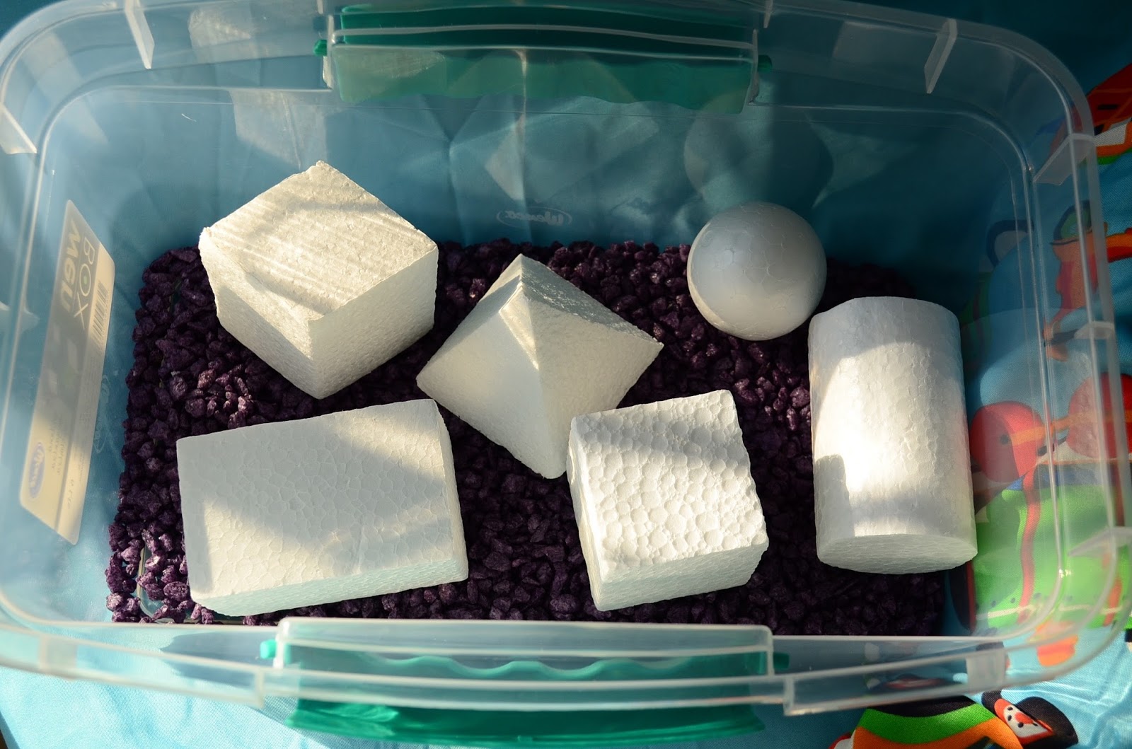 Practical Mom: Sensory Bins: Keeping em Simple!