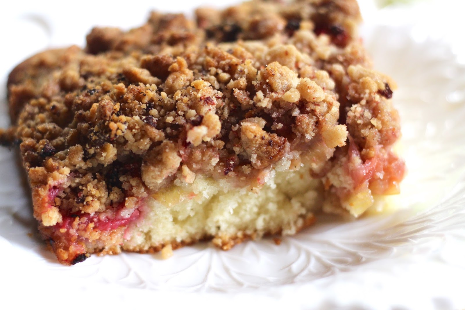 Rhubarb Raspberry Streusel Cake – Diary of a Mad Hausfrau