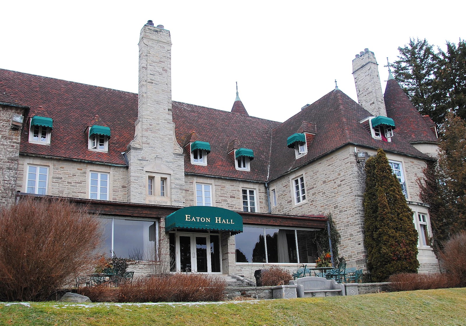Camera on King & Aurora : Eaton Hall ~ then and now