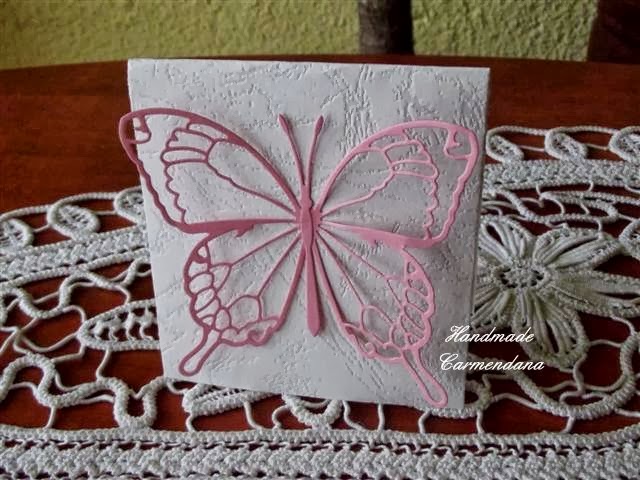 Felicitari handmade (realizate manual): Felicitare / invitatie cu fluture