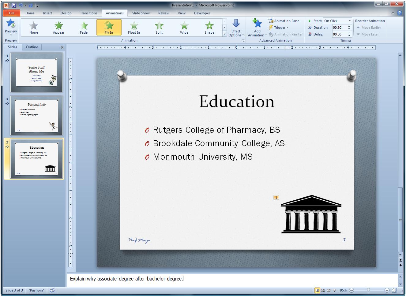 prof m's information technology: PowerPoint assignment