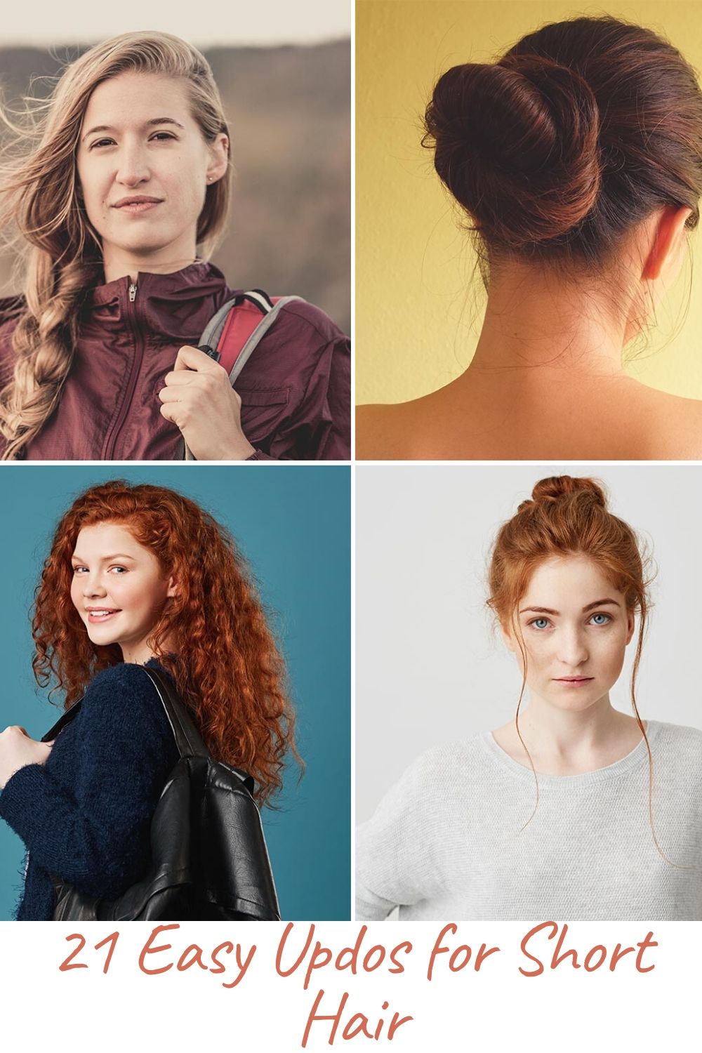 21 Easy Updos For Short Hair Pukrol Satwa