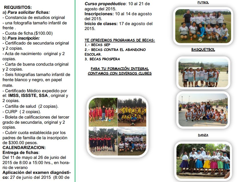 Académico CBTa 183: Promoción de la escuela.... fechas...
