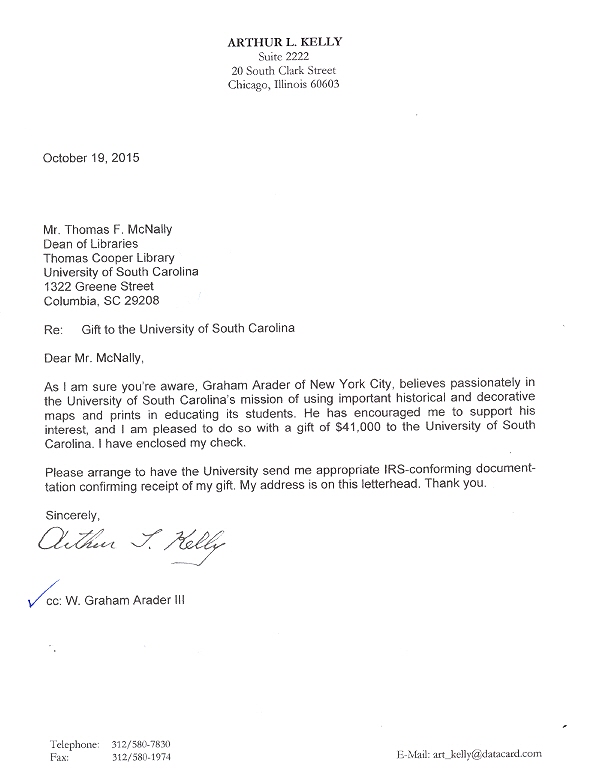 A Nice Letter from a Friend who is Helping me to Support USC