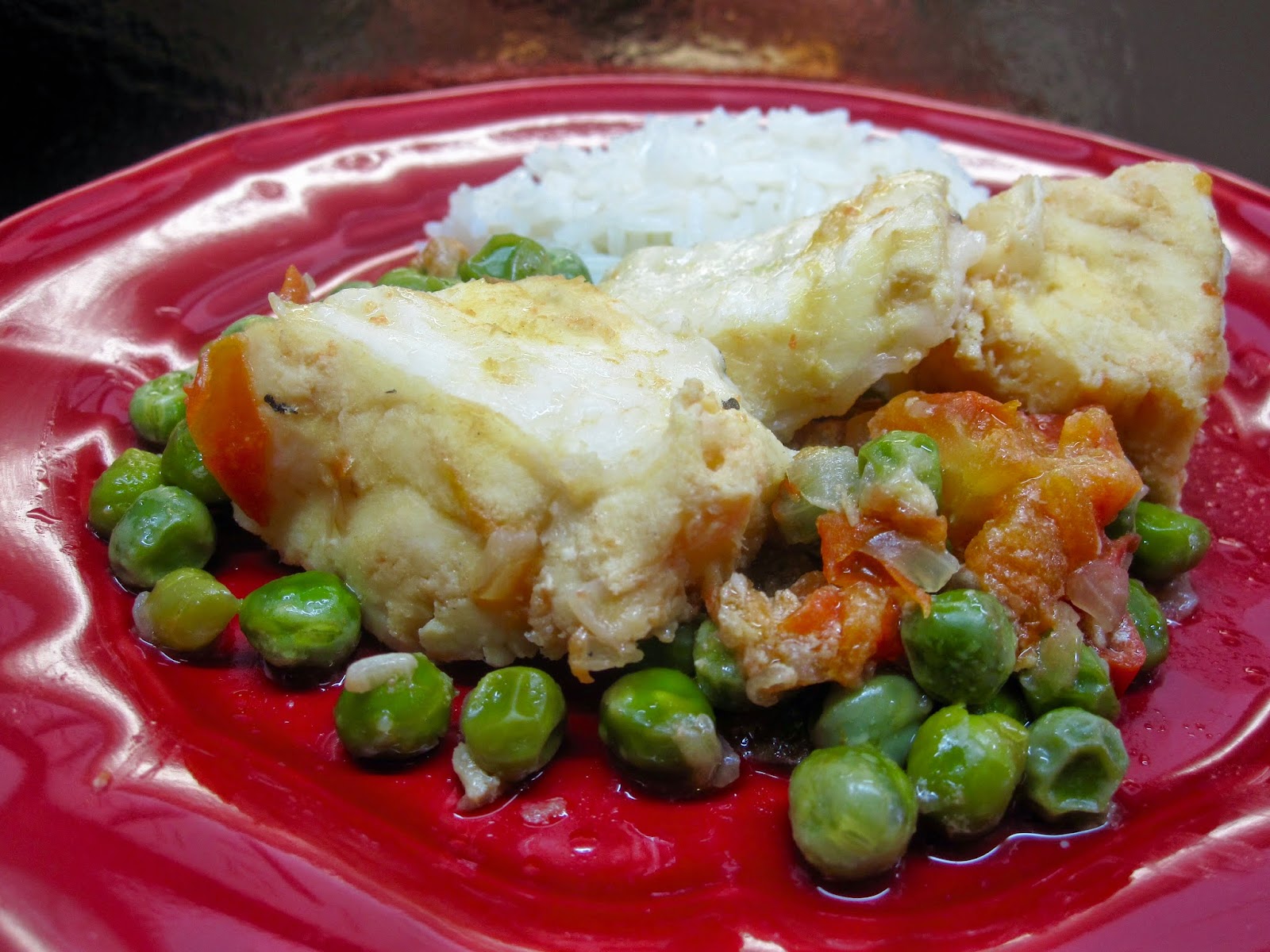 à minha moda!: Congro estufado c/ ervilhas