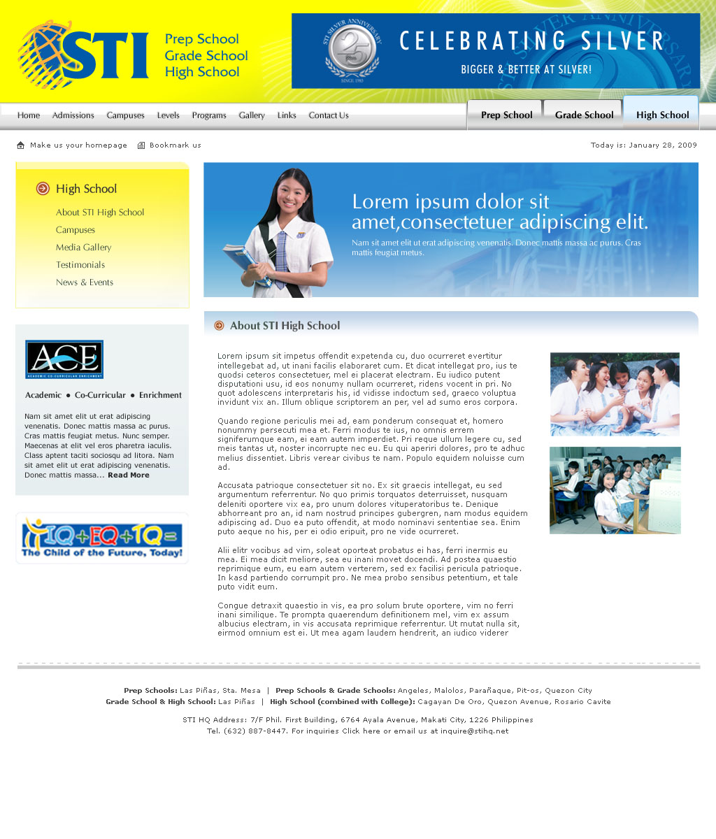 STI Prep School, Grade School, High School Website - dengBLOGa
