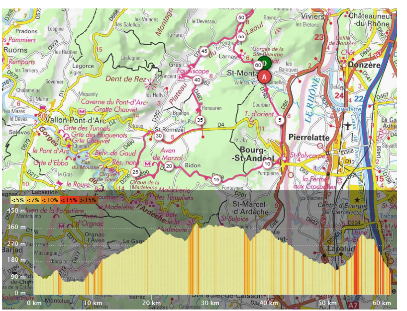 Randonnées VTT ROUTE et PEDESTRE Saint Montan : Circuits route