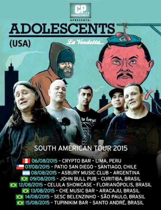 Mangue do Rock: THE ADOLESCENTS CONFIRMA CINCO SHOWS NO BRASIL.