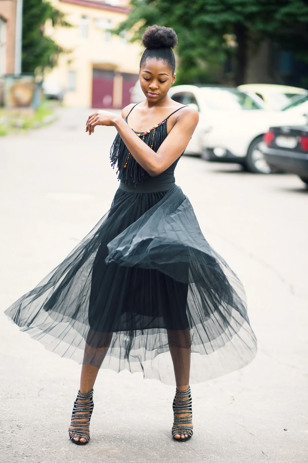 ALL BLACK OUTFIT : PLEATED TUTU SKIRT | Melody Jacob
