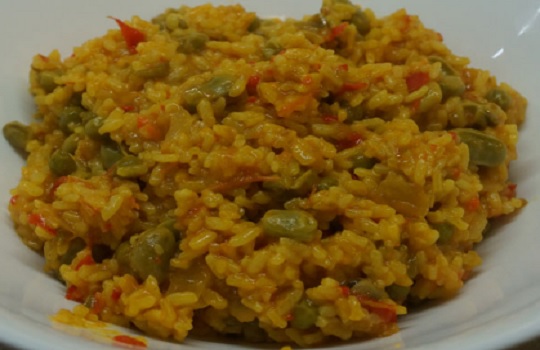 Guiso de arvejas con arroz integral | Recetas de Cocina faciles.