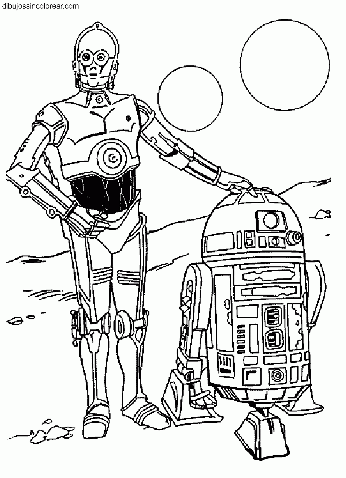 Dibujos de R2D2 (Arturito) y C3PO (Citripio) (Star Wars - La Guerra de ...