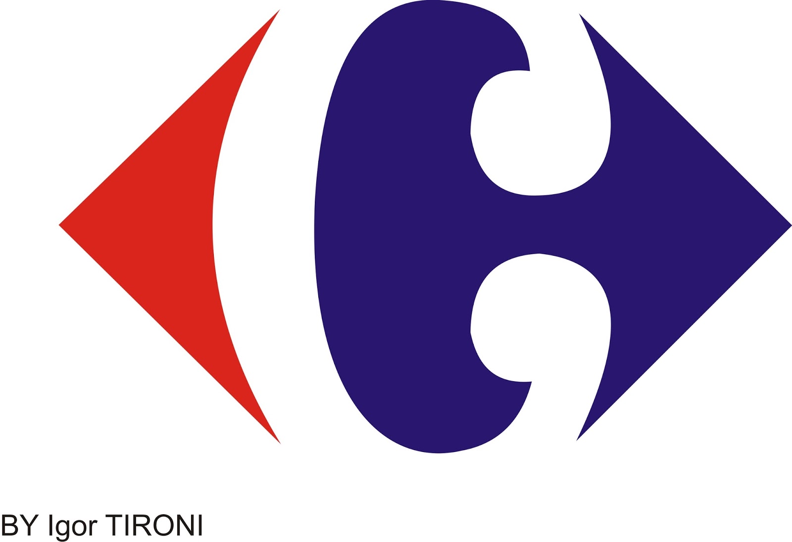 jovem designer : Logotipo do Carrefour com a tecnica de vetorização de ...