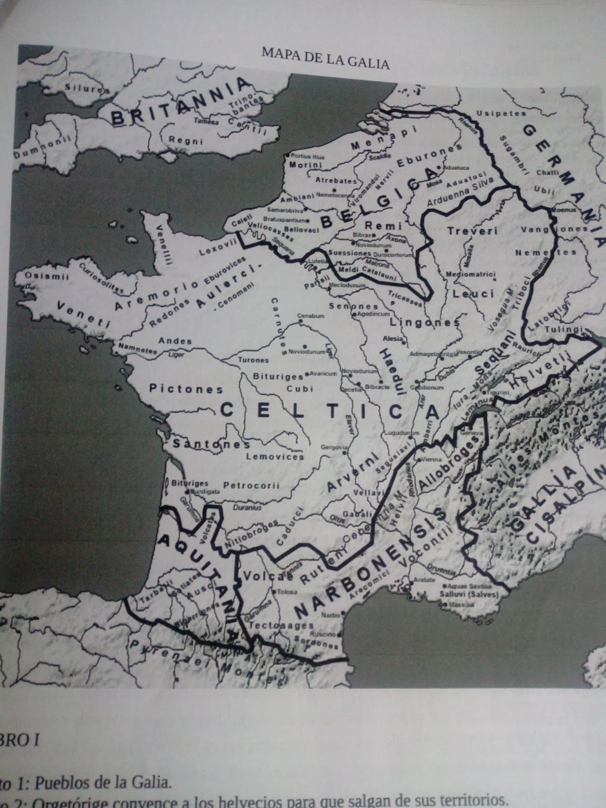 Panta Rei: 2º BACHILLERATO, MAPA PARA ENTENDER LA GUERRA DE LAS GALIAS ...