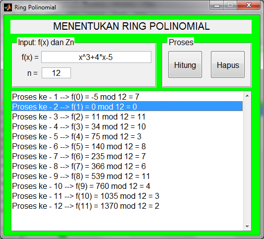 Aplikasi Menentukan Ring Polinomial Menggunakan Matlab - Pustaka Matematika