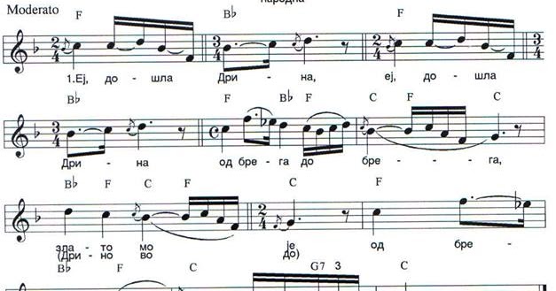 NOTE | DOMACE I STRANE: EJ DOŠLA DRINA / OJ DEVOJKO ĐINĐO MOJA NOTE ...