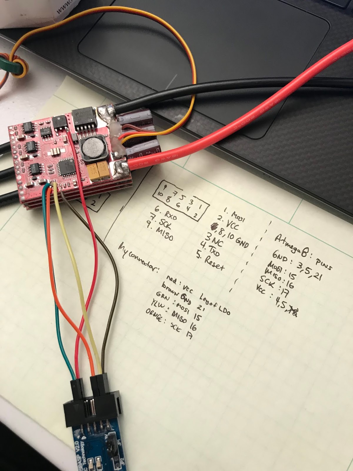 My Project Blog: Flashing SimonK firmware on a Red Brick 200A ESCs